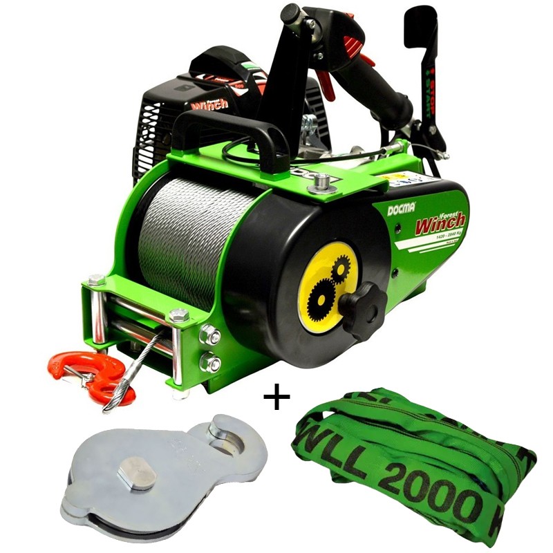 Treuil forestier Docma VF150 54,20 cm3, capacité 2840 kg + corde